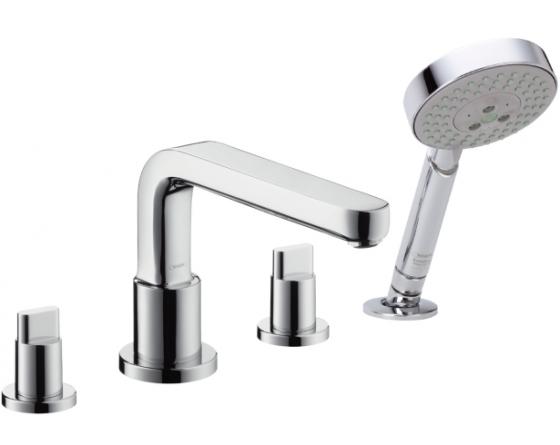 Hansgrohe HG Metris S 4-Loch Wannenarmatur F-Set Auslauf lang chrom Wannenrandmontage 31447000