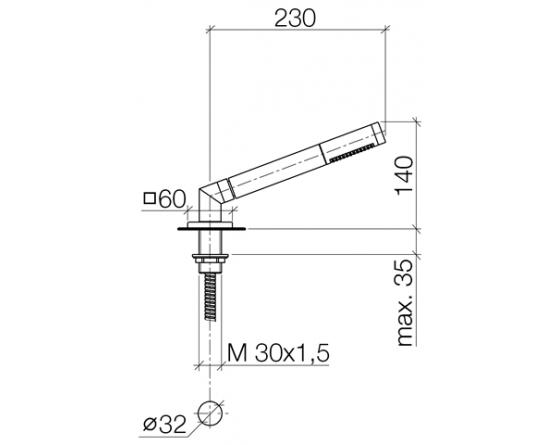 Dornbracht Symetrics Schlauchbrause- 27702980-00