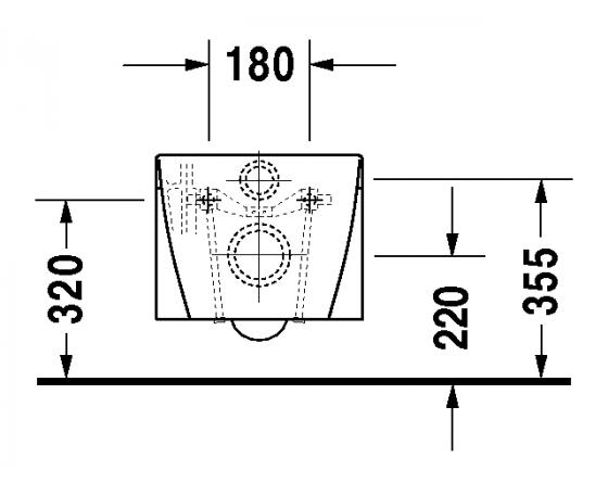 Duravit Starck 2 Wand-WC 620mm Tiefspüler, für SensoWash, weiß WGL ...