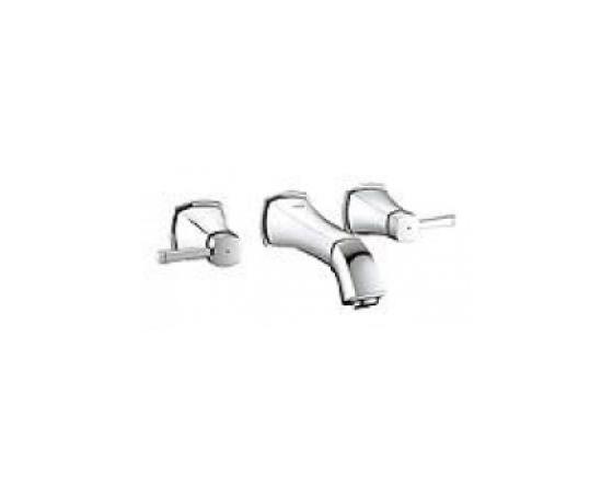 Grohe Grandera Zweigriff-WT-Armatur 3-Loch Wand, chrom/gold EC20414IG0