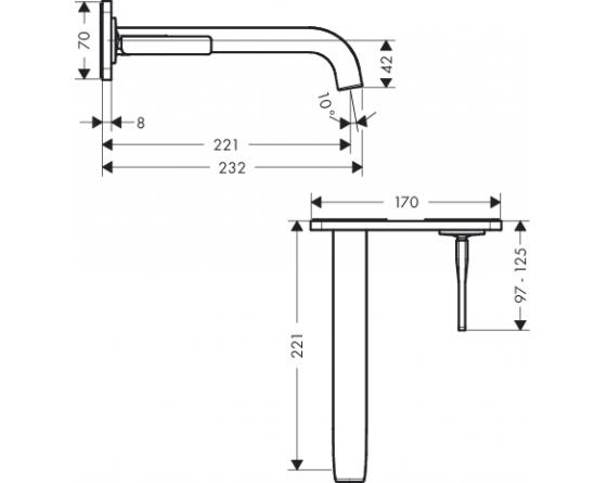Hansgrohe HG Waschtischmischer UP Axor Citterio E F-Set chrom mit ...