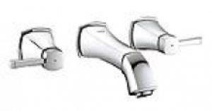 Grohe Grandera Zweigriff-WT-Armatur 3-Loch Wand, chrom/gold EC20414IG0
